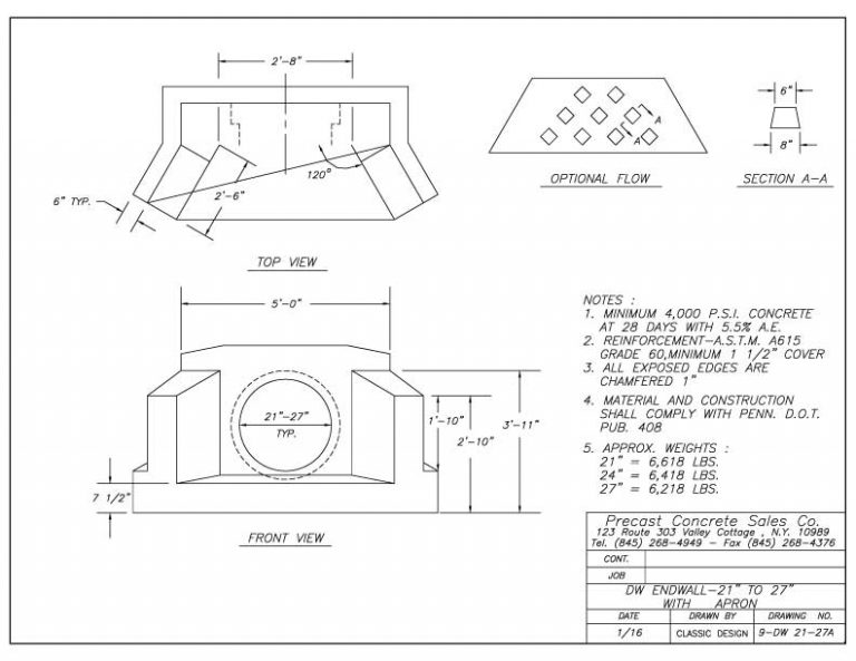Headwalls - Precast Concrete Sales Company